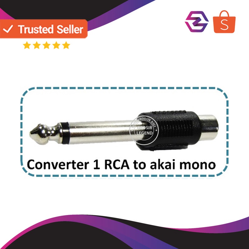 Jual Jack jak jek converter konverter audio akai mono to RCA plastik ...