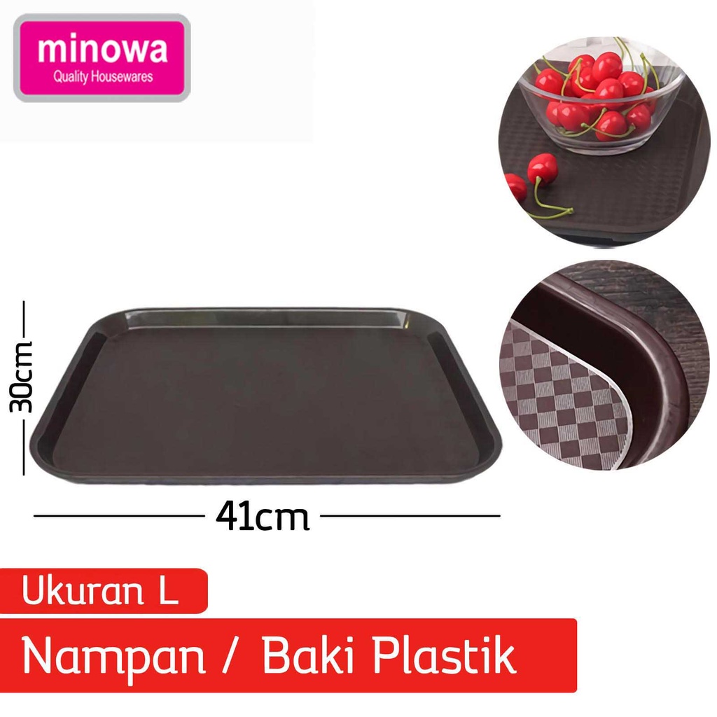 Jual Minowa Nampan / Baki Plastik Restoran Ukuran L Plate Storage ...
