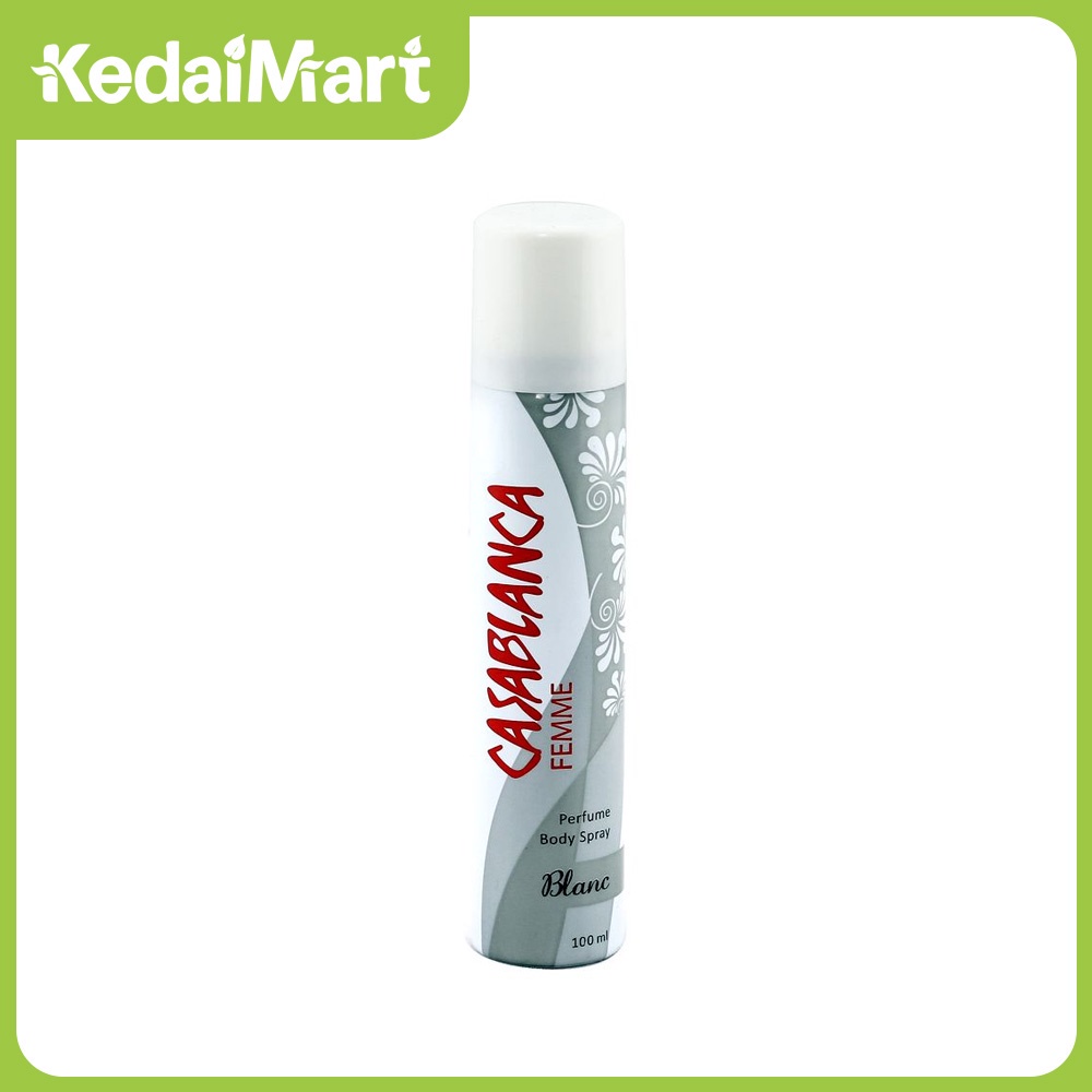 Jual Casablanca Body Spray Perfume Putih Kaleng 100 ml | Shopee Indonesia