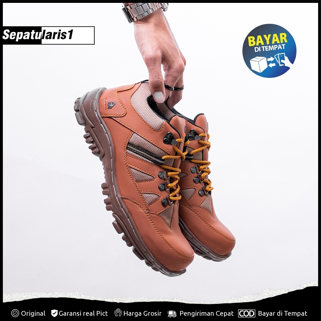 Jual Sepatu Safety Boots Cladico Roadster Low Ujung Besi Original Sefty Gunung Hiking Touring ...