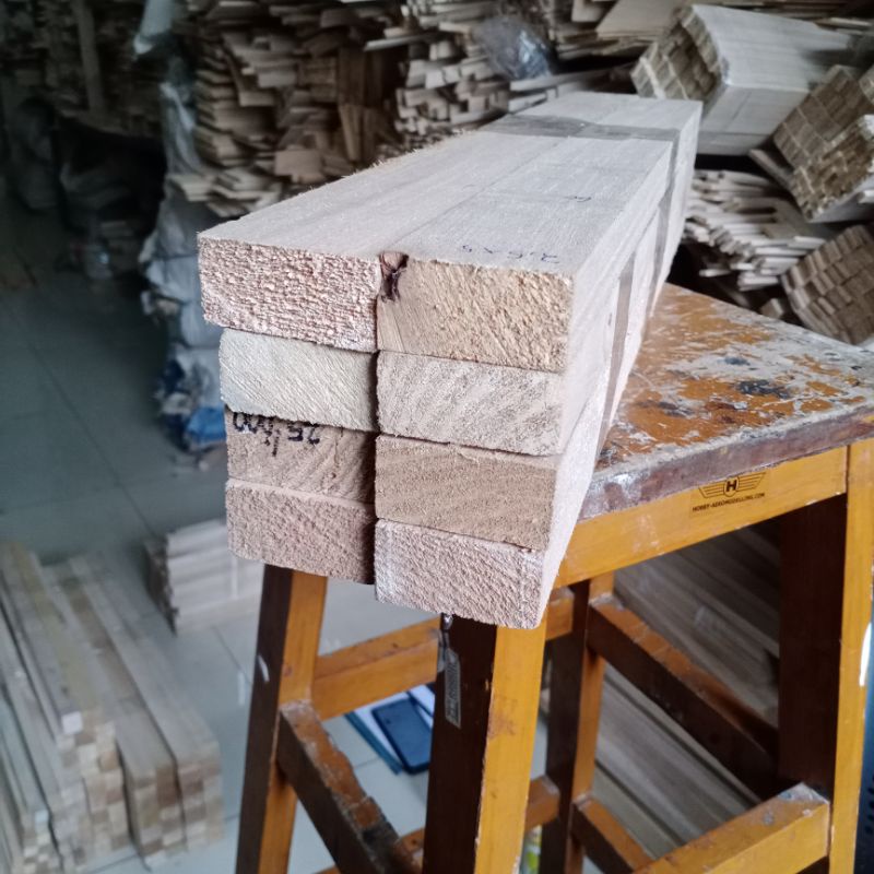 Jual ( Soft ) Kayu balsa 25mm x 60mm x 60cm Kayu keras untuk kerajinan ...