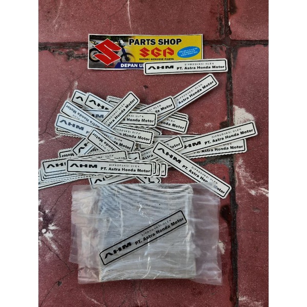 Jual stiker sticker AHM DIPRODUKSI OLEH PT ASTRA HONDA MOTOR kualitas ...