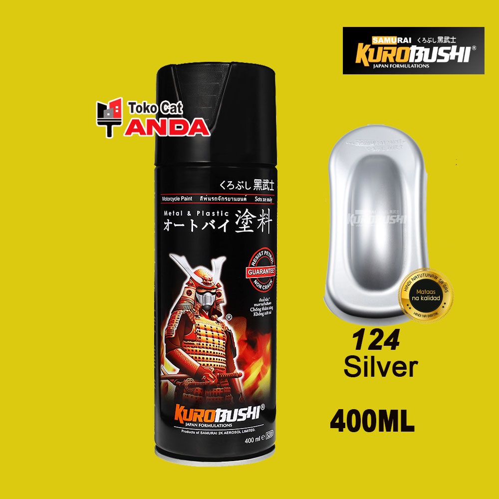 Jual Samurai Paint #124 Silver PROMO !! - Cat pilok semprot Silver ...