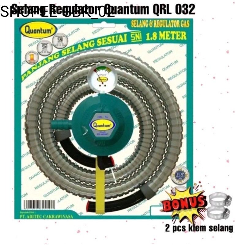 Jual (COD 1KG) Regulator Quantum PAKET SELANG PLUS REGULATOR tipe QRL ...
