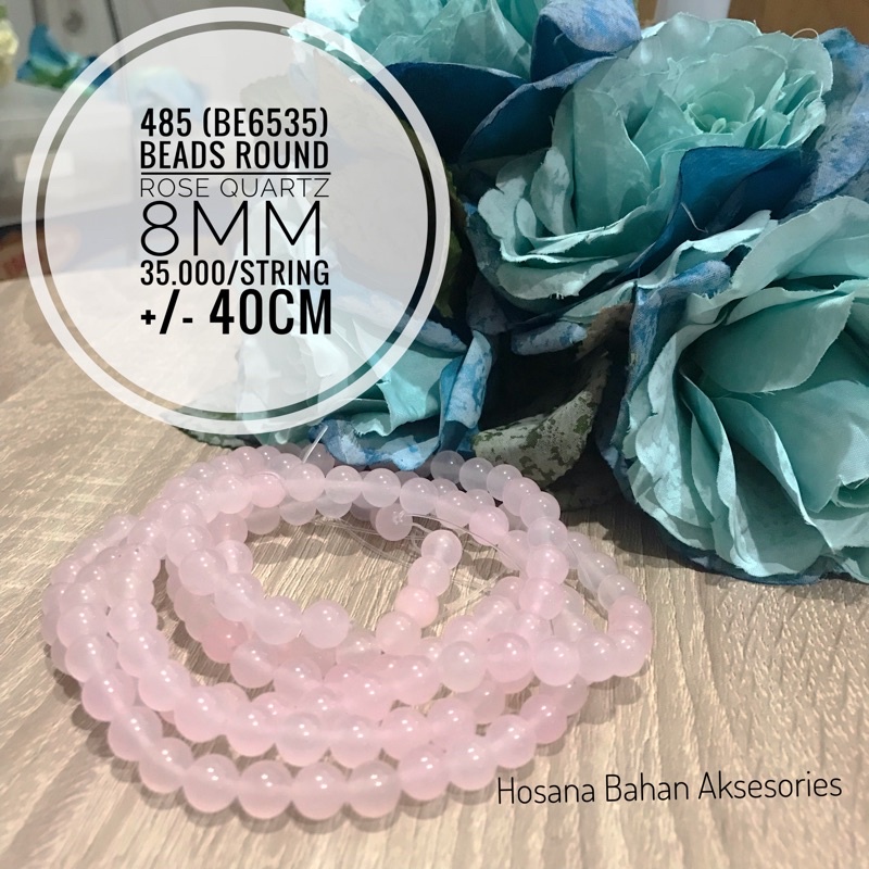 Jual Rose Quartz/Baru alam/manik manik 8MM | Shopee Indonesia