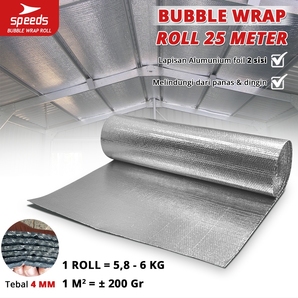 Jual SPEEDS Bubble Warp Aluminum Foil Roll Peredam Panas Dingin ...