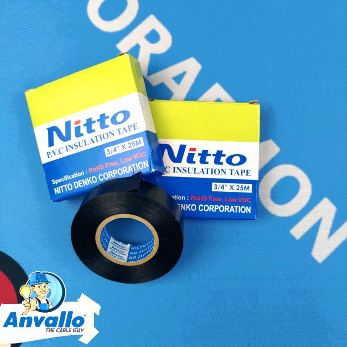 Jual Isolasi Listrik PVC Nitto 25 Meter | Shopee Indonesia