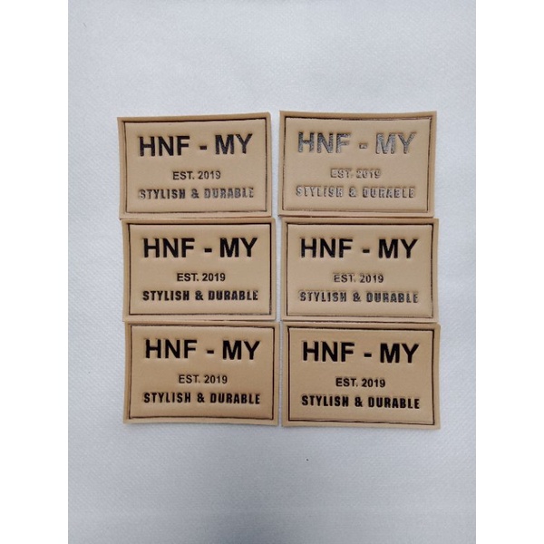 Jual Label Kulit embos / 1x4cm /1,5x4cm / 2x4cm / Label kulit Sintetis ...