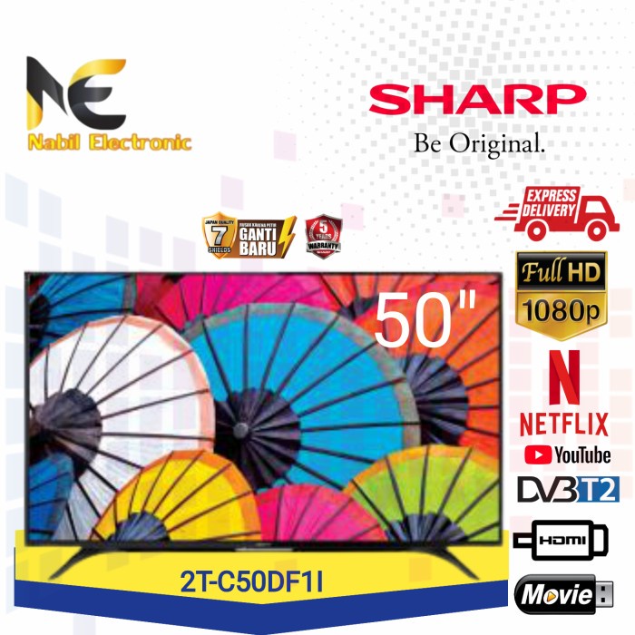 Jual SHARP SMART TV 50 INCH 2T-C50DF1I NEW 2022 | Shopee Indonesia