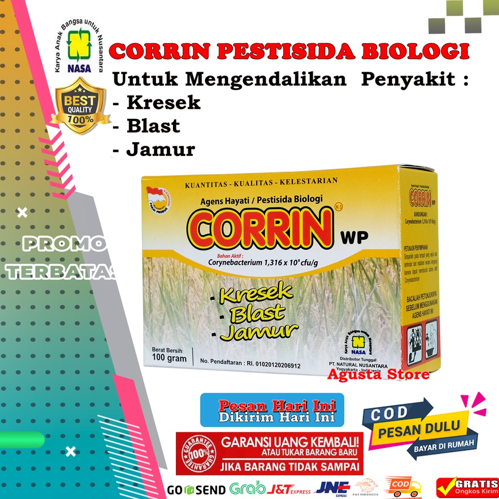 Jual CORRIN NASA PESTISIDA BIOLOGI UNTUK MENGENDALIKAN PENYAKIT KRESEK ...