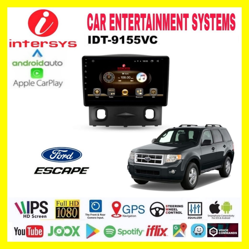 Jual Head unit Android Intersys 9 Inch OEM Ford Escape Voice Command ...