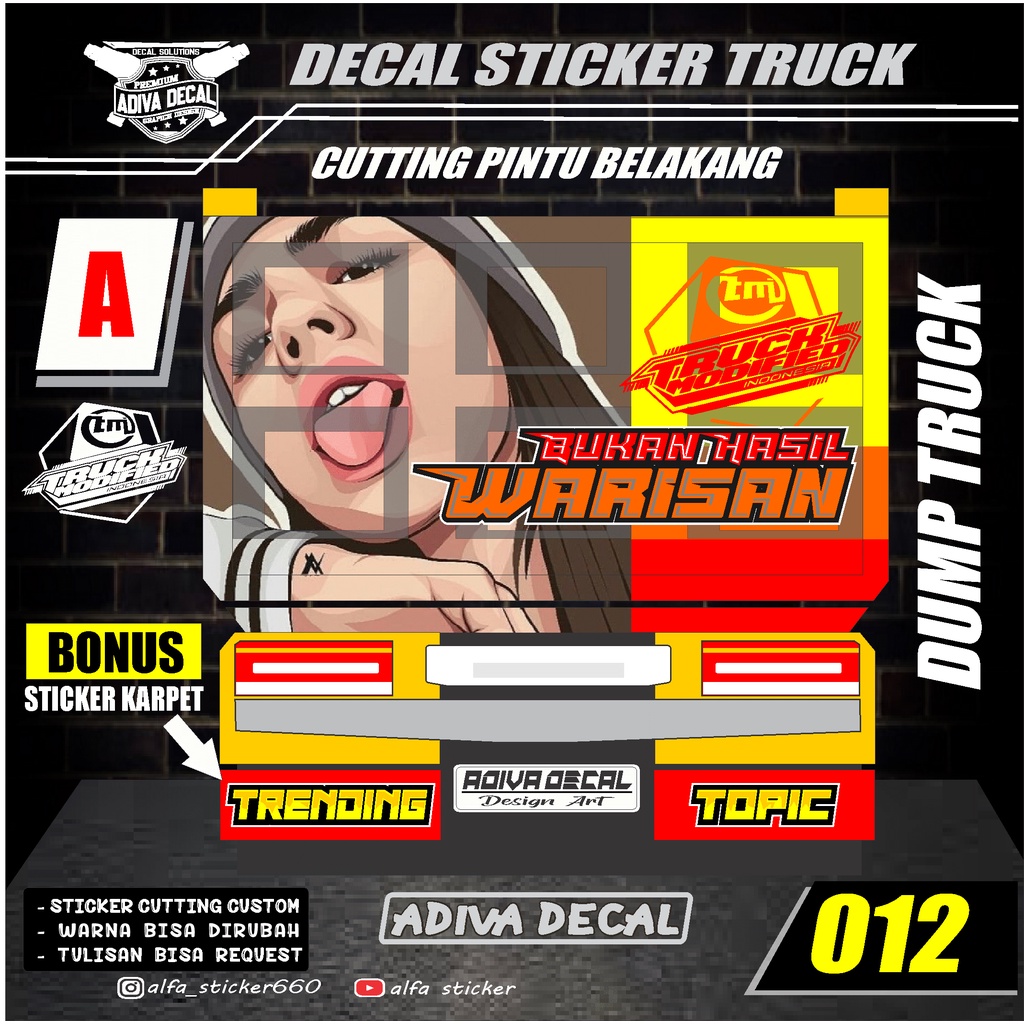 Jual STICKER decal pintu truck bebas design dan ukuran - sticker decal ...