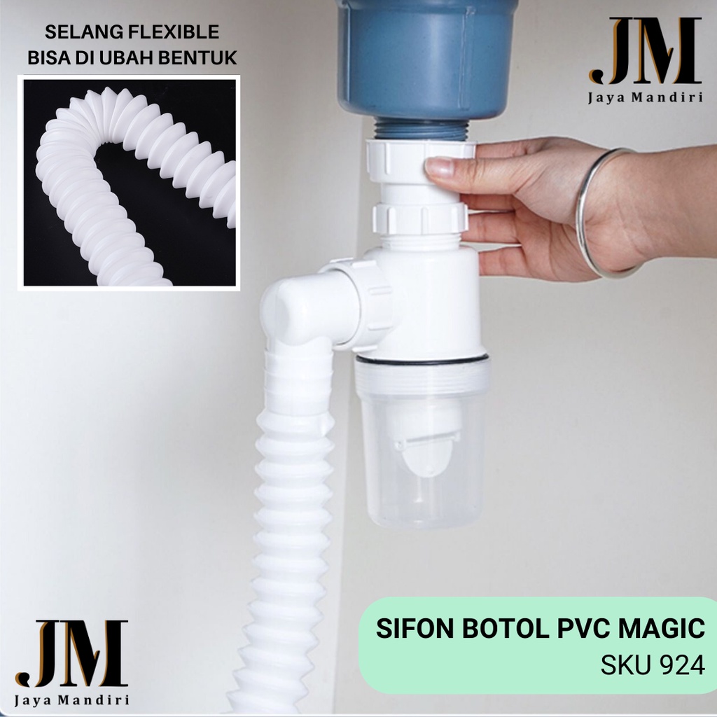 Jual Flusso Sifon Botol PVC / Sifon Plastik FLEKSIBEL / Sipon Selang ...
