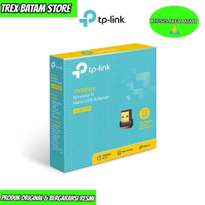 Jual TP LINK TL-WN725N NANO USB WIRELESS NETWORK ADAPTER 150MBPS (BATAM ...