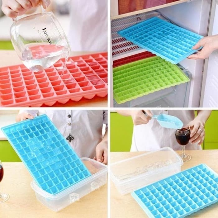 Jual tempat Cetakan Es Batu Kubus Kotak Diamon Jelly Agar Ice Cube Tray ...