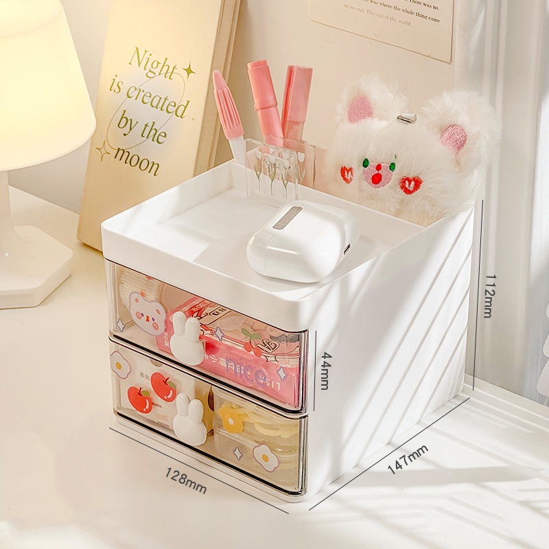 Jual Kotak Pensil Meja Laci Mini Kotak Alat Tulis Desktop Organizer ...