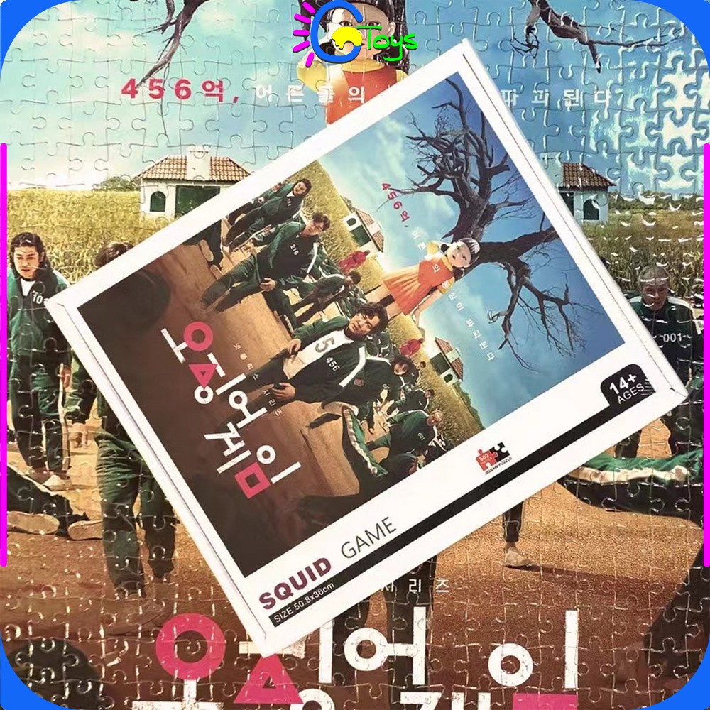 Jual CR-M220 Jigsaw Puzzle Squid Game ISI 500PCS Dekorasi Ruangan Mainan Puzzle Edukasi Anak ...