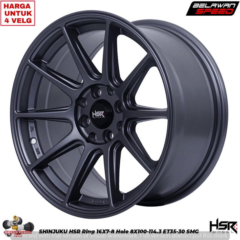Jual VELG MOBIL RACING PELEK MODIFIKASI HSR SHINJUKU RING 16 PCD 4X100/114,3 UNTUK BRIO CALYA ...