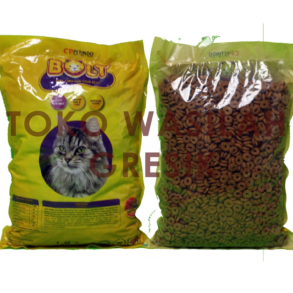 Jual Makanan Kucing 1kg Merk BOLT 800 gr Dry Cat Food Pakan Kucing ...