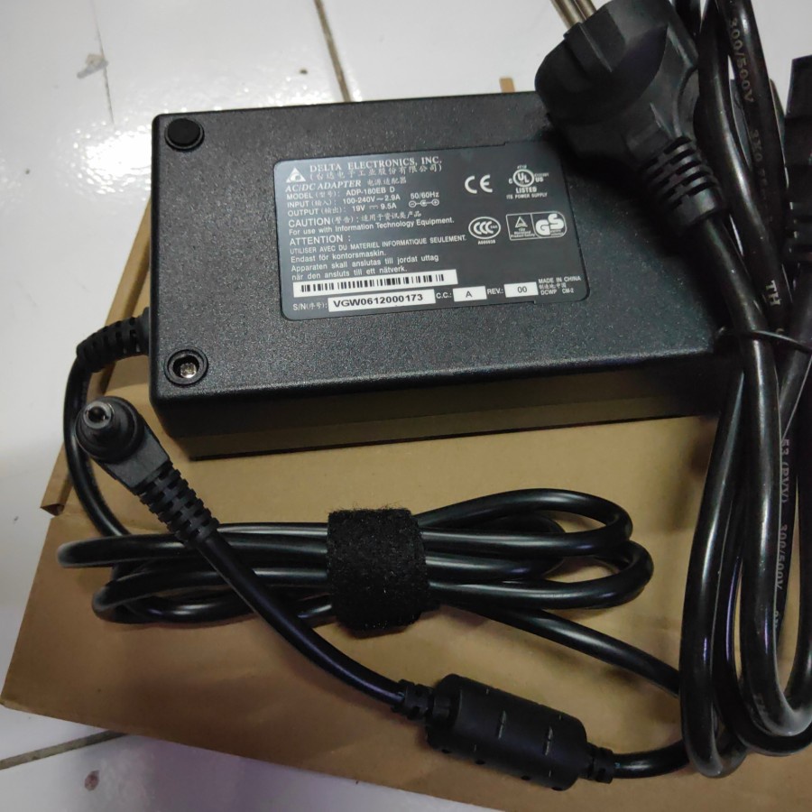 Jual ADAPTOR CHARGER DELTA MSI ADP-180EBD PA-1181-02 19V 9.5A DC 5.5*2 ...