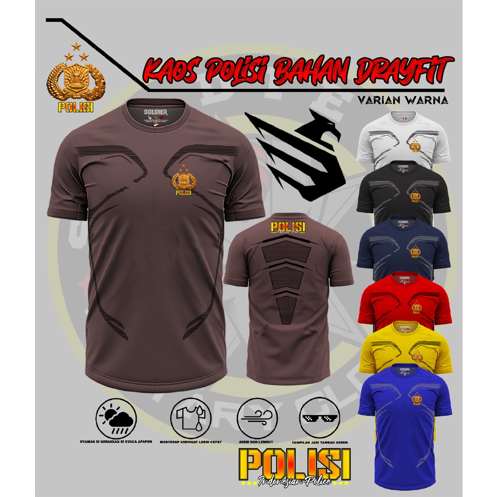 Jual KAOS RUNNING / KAOS OLAHRAGA POLISI | Shopee Indonesia