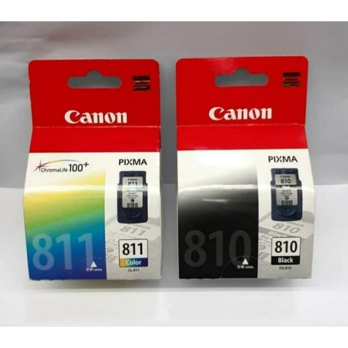 Jual tinta canon pixma 810 black+811 colour catridge original for ip ...