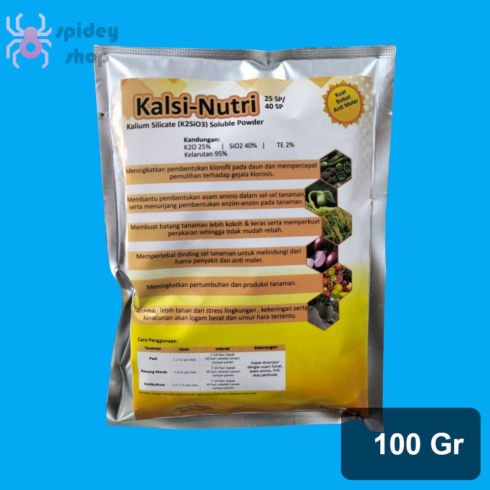 Jual Pupuk Kalium Silika Kalsi Nutri 100 Gram Kalsika Anti Moler Anti ...