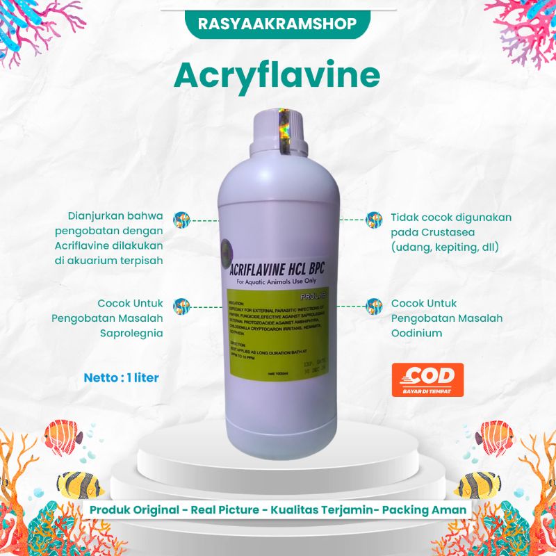 Jual acryflavine/acriflavin/obat kuning/acryflavine 1 liter/acriflavin ...