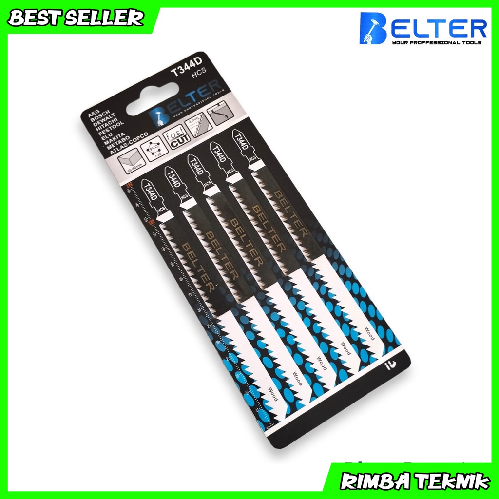 Jual BELTER T344D Mata Jigsaw Triplek Kayu Wood Jig Saw Blade Gergaji ...