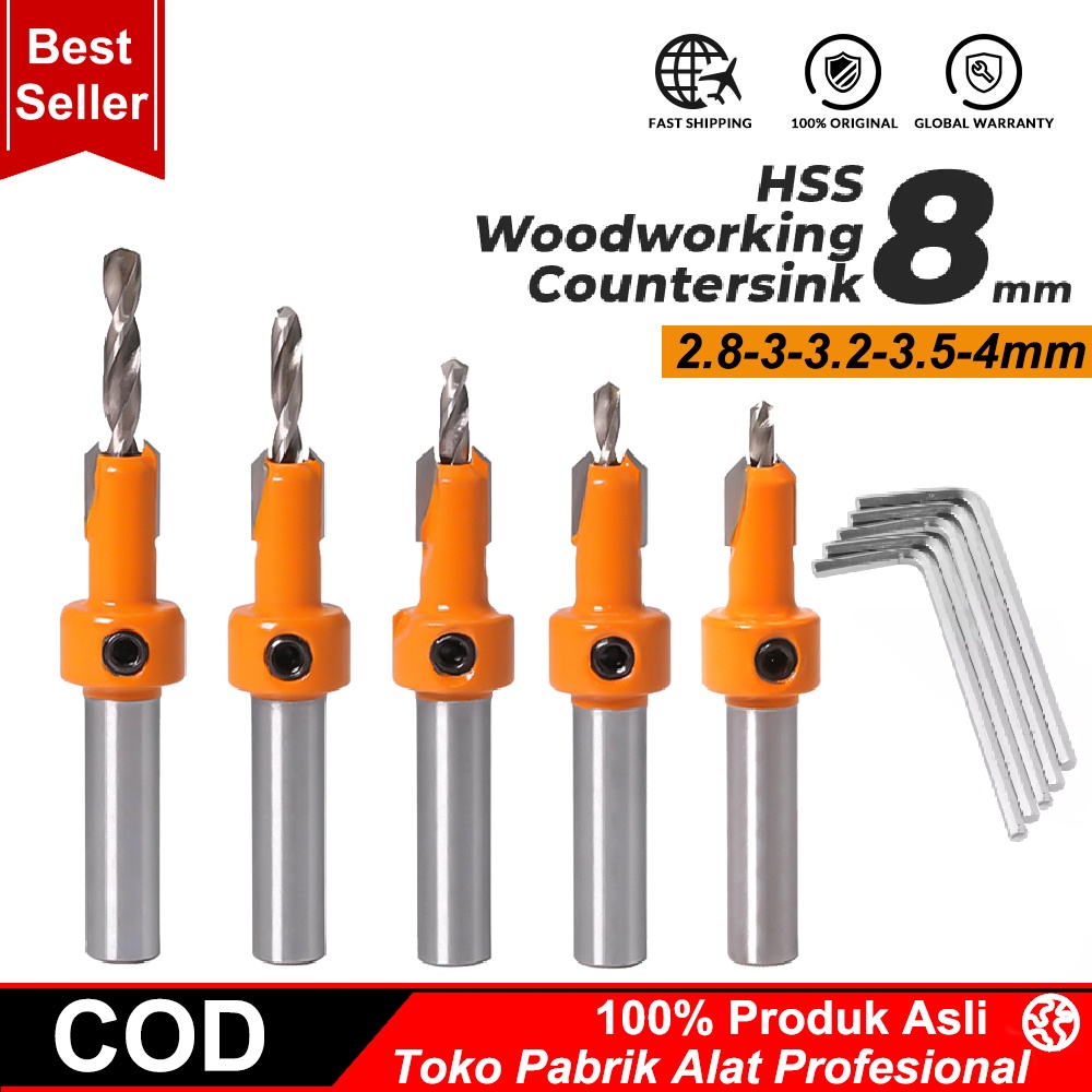 Jual COOFARI Mata Bor Shanks Pembuat Lubang Kayu Sekrup Pengerjaan Kayu ...
