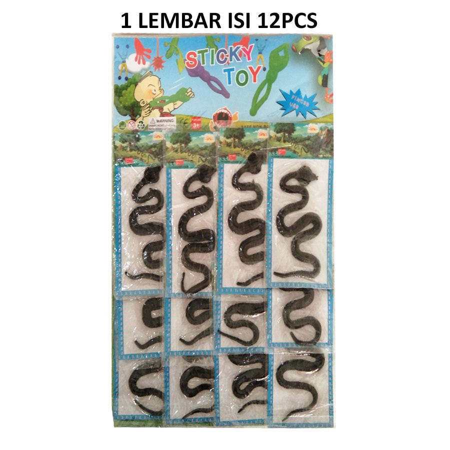 Jual MAINAN ULAR HITAM JELLY 1 LEMBAR ISI 12PCS | Shopee Indonesia
