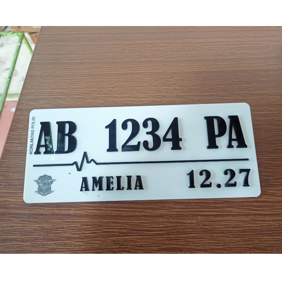 Jual Plat Nomor Motor Putih Baut tanam / Plat nomor Motor Model Baru ...