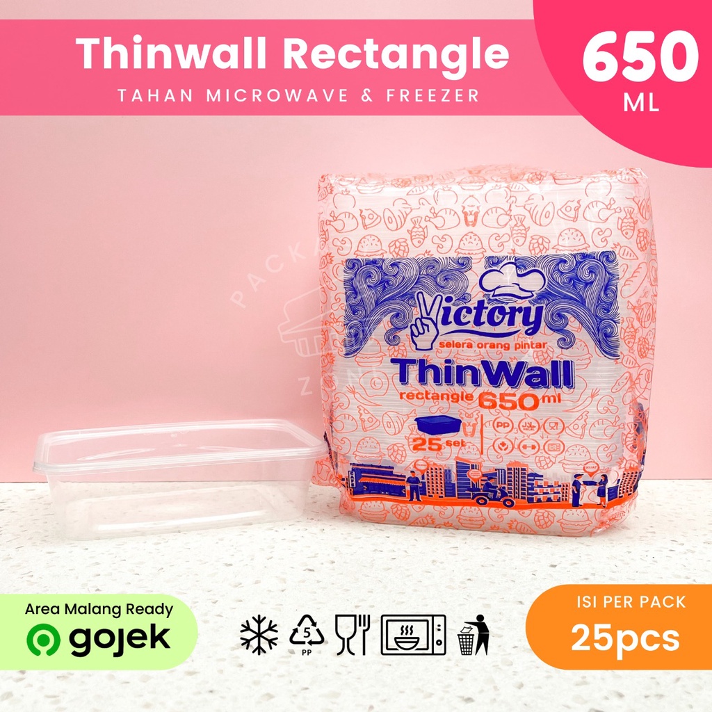 Jual Thinwall Rectangle 650ml Victory / Thinwall Kotak Makan Plastik ... Jual Thinwall Rectangle 650ml Victory / Thinwall Kotak Makan Plastik ...