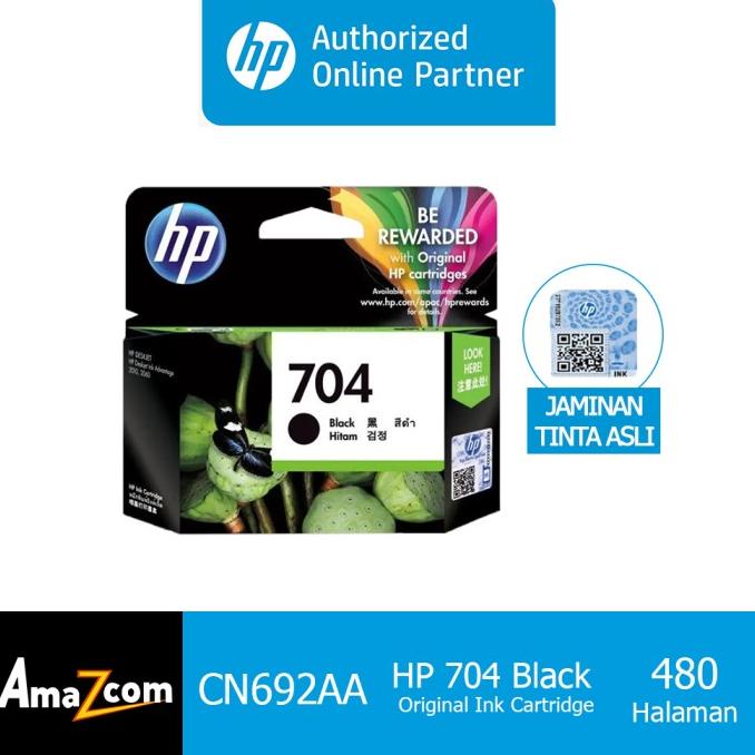 Jual Tinta Hp 704 Black / Ink Cartridge ( Cn692Aa ) | Shopee Indonesia