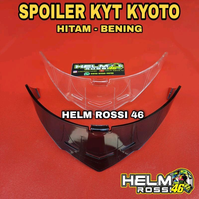 Jual SPOILER KYT KYOTO - winglet KYT Kyoto hitam dan bening tebal 3mm ...
