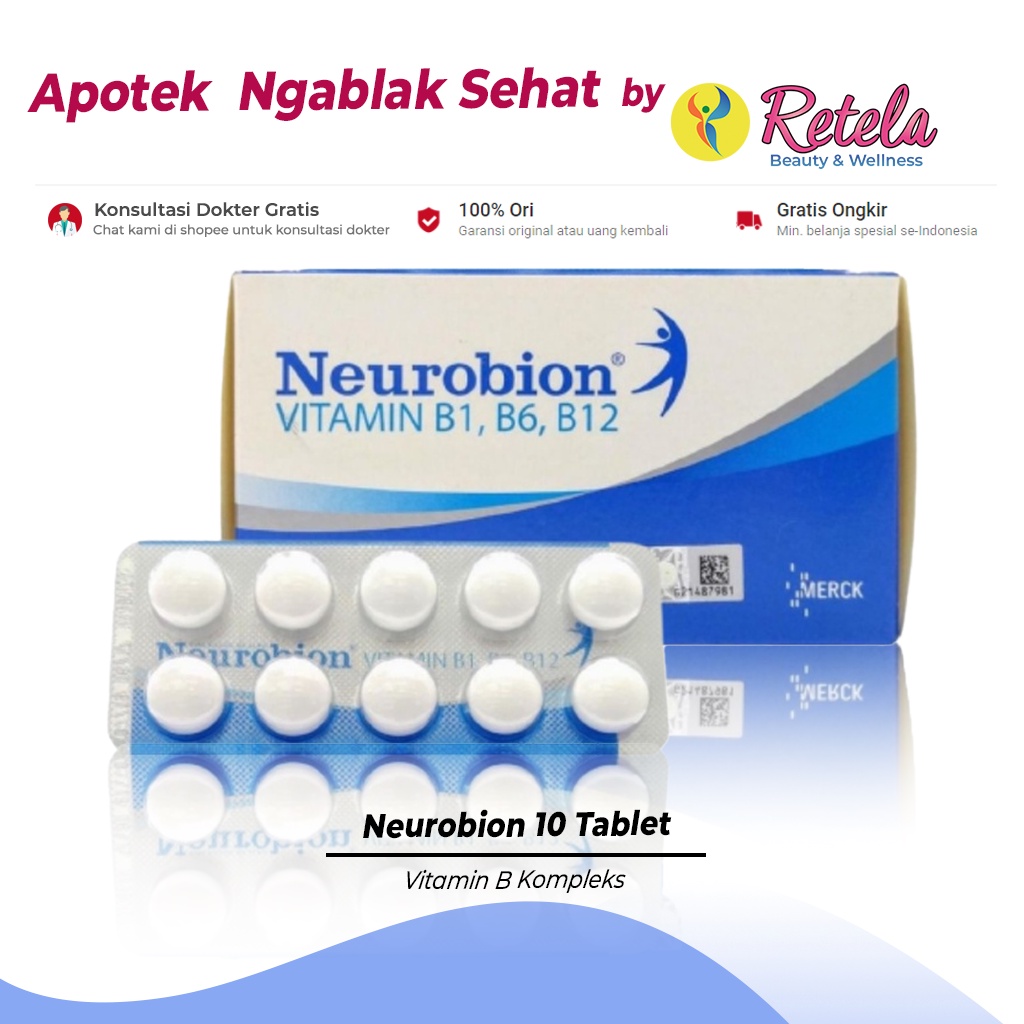 Jual Neurobion 10 Tablet (Putih) / Vitamin B Komplek / Vitamin B ...