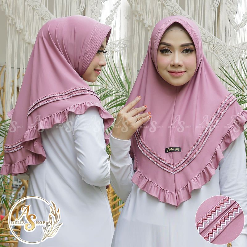 Jual HIJAB JERSEY FATIHA SPANDEK PREMIUM LIS PICKOT REMPEL KEKINIAN ...