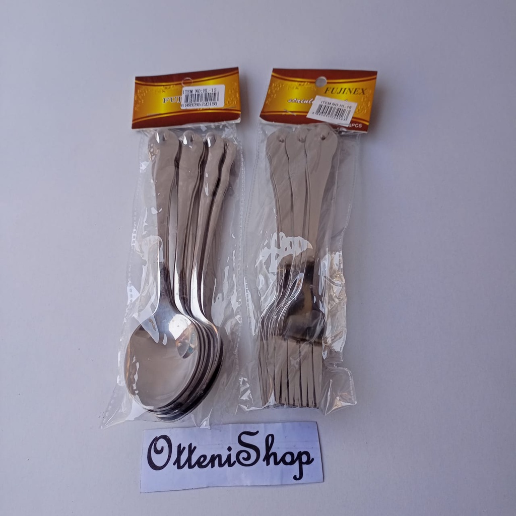 Jual SATUAN sendok garpu makan merk fujinex berkualitas tebal stainless ...
