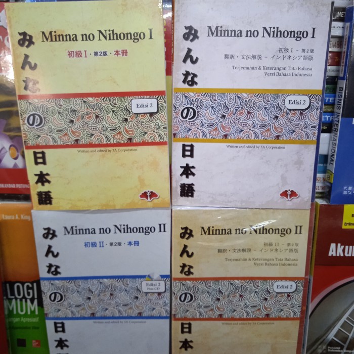 Jual Bahasa Buku Minna No Nihongo 1&2 Edisi 2 Set 4 Buku Jepang &Terjemahan | Shopee Indonesia