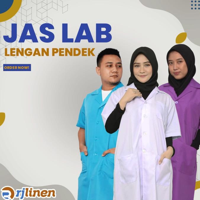 Jual Jas Laboratorium/Jas Lab Praktek/Jas Lab Lengan Pendek (Unisex ...