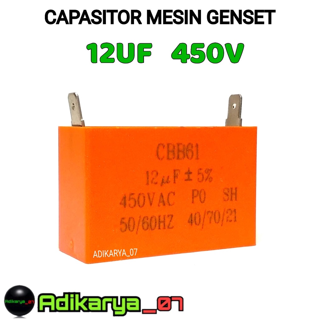 Jual Capasitor Kapasitor Genset 12UF 16UF 24UF 20UF Capasitor Genset ...