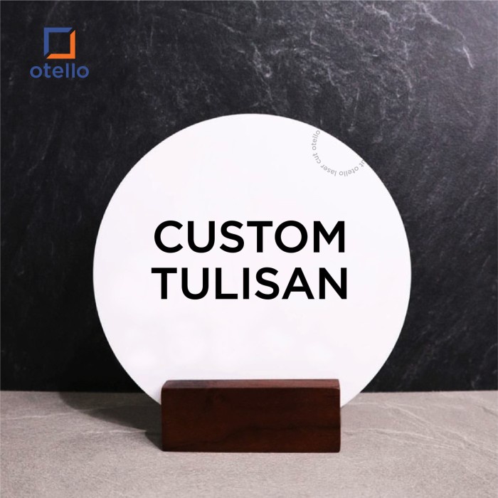 Jual Sign Meja Akrilik Custom Tulisan Table Signage Papan Standing ...