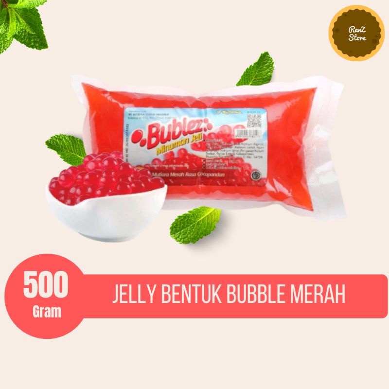 Jual jelly motif bentuk mutiara merah / Kosena Jelly bentuk mutiara ...