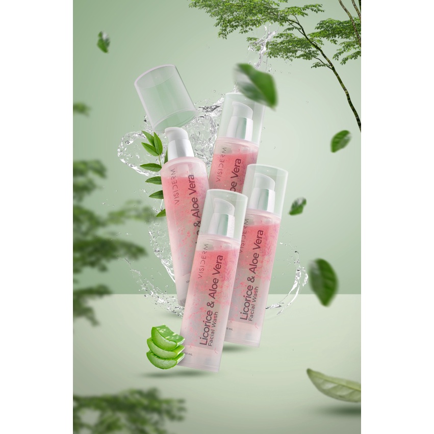 Jual VISIDERM - Bundling Licorice & ALoe Vera Facial Wash 4pcs | Shopee ...