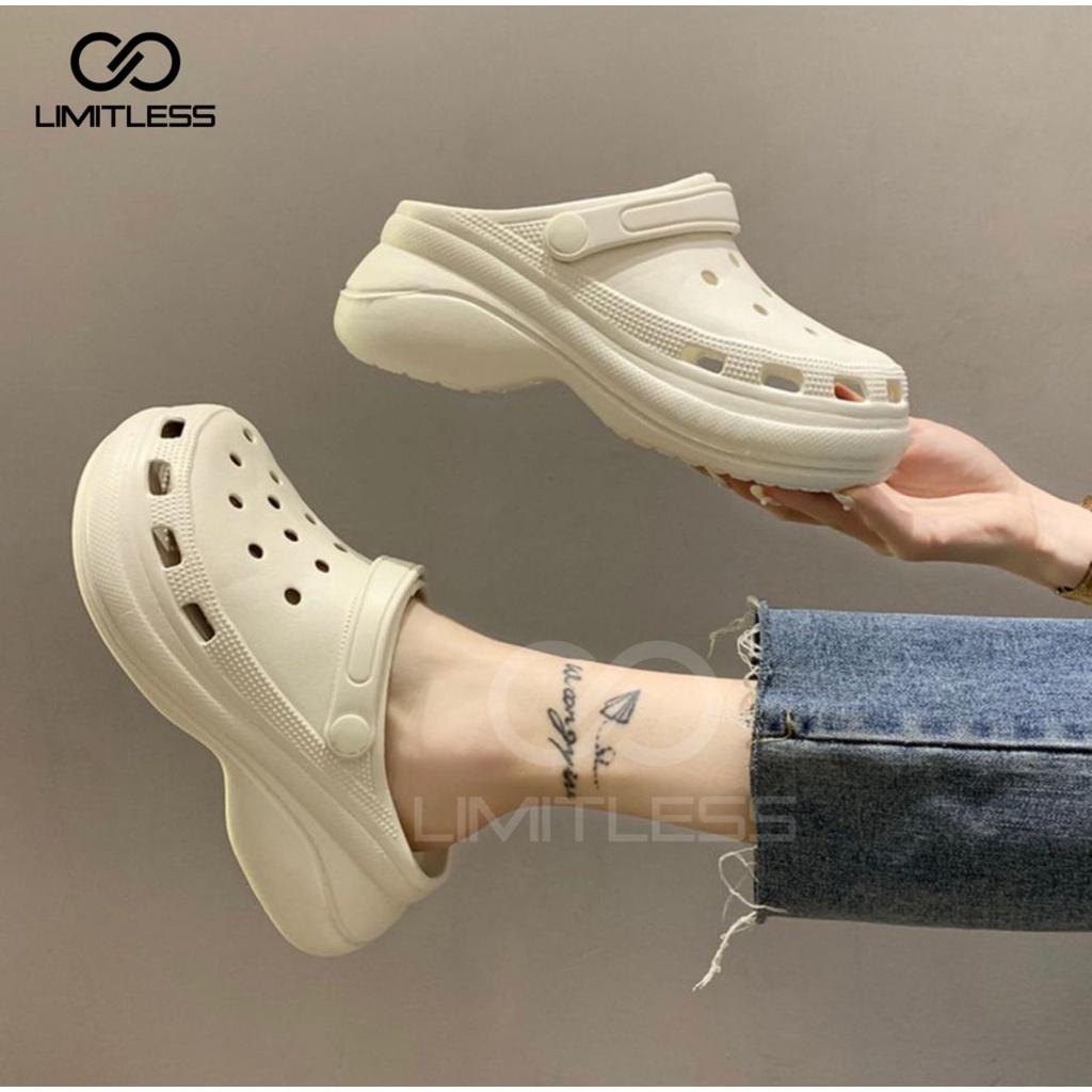 Jual Sandal Fuji Lucu Sandal Wedges Cewek Model Bakpao Polos Ringan ...