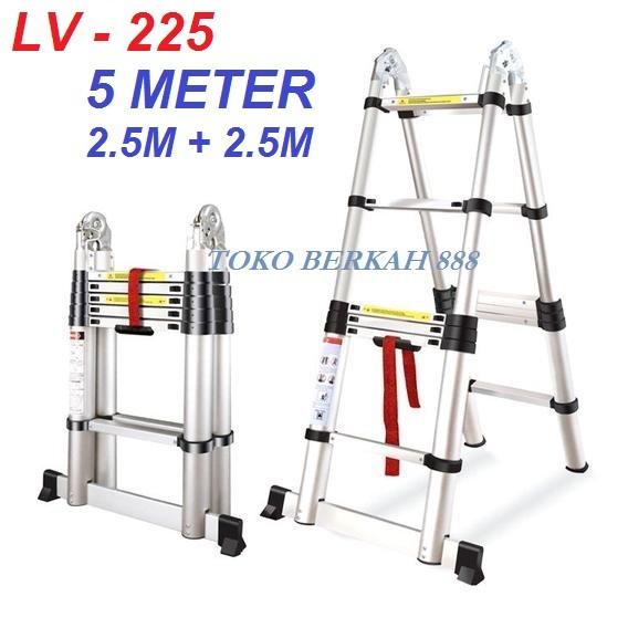 Jual Tangga 5 Meter Aluminium Teleskopik Multi Merk Liveo. Tangga Murah ...