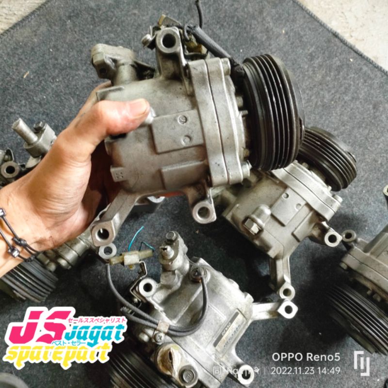 Jual compresor ac kompresor ac daihatsu sirion copotan original denso ...