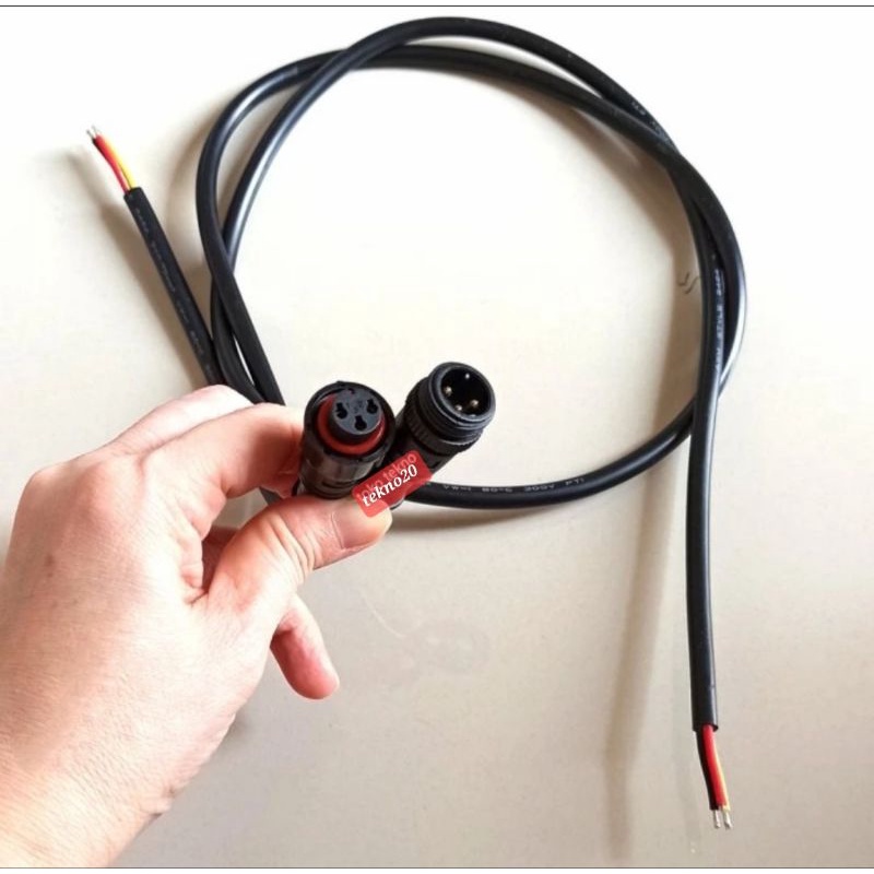 Jual Kabel Konector 3 Pin Waterproof / Colokan Conector 3 Pin ...