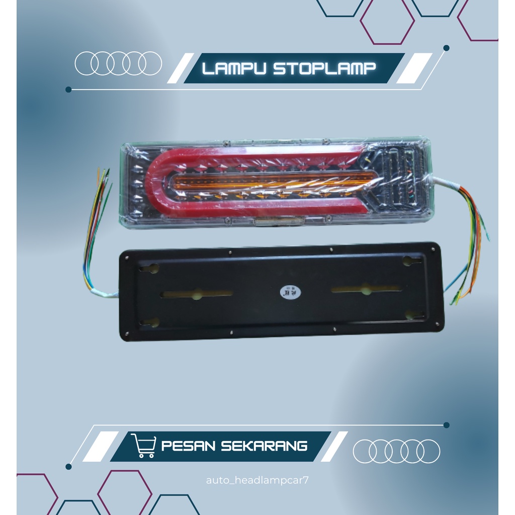 Jual [46 CM] Stop Lamp Lampu Rem Belakang Truck 24 Volt Model Hitam ...