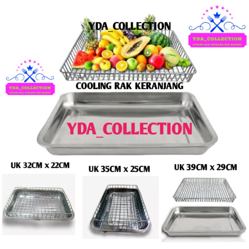 Jual Colling Rak Dengan Wadah Peniris Minyak Keranjang / COOLING RACK ...